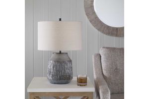 Neolithic Blue-Gray Table Lamp at Gardner-White