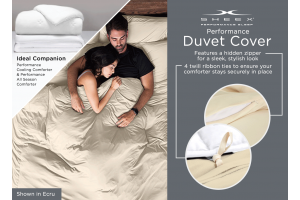 Sheex Elevated Performance Cooling Duvet Cover Pearl Blue King