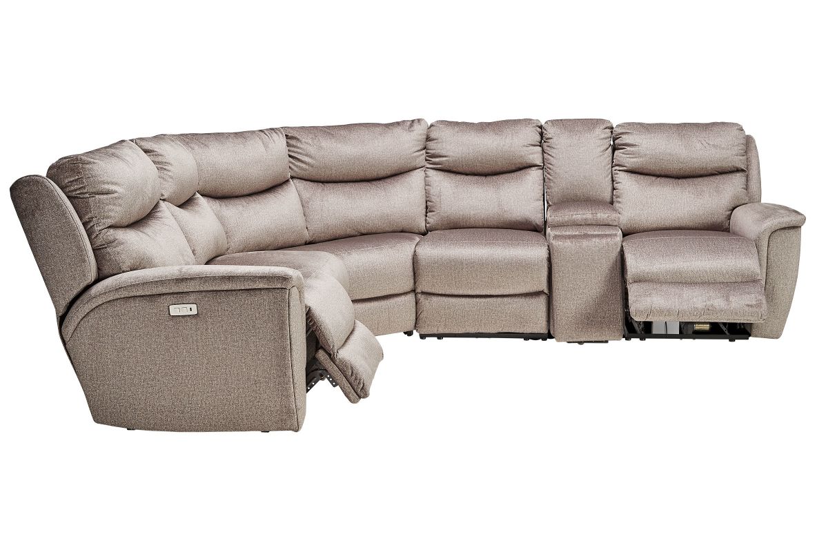 Bravo 6-Piece Dual Power Reclining Sectional with 3 Recliners by ...