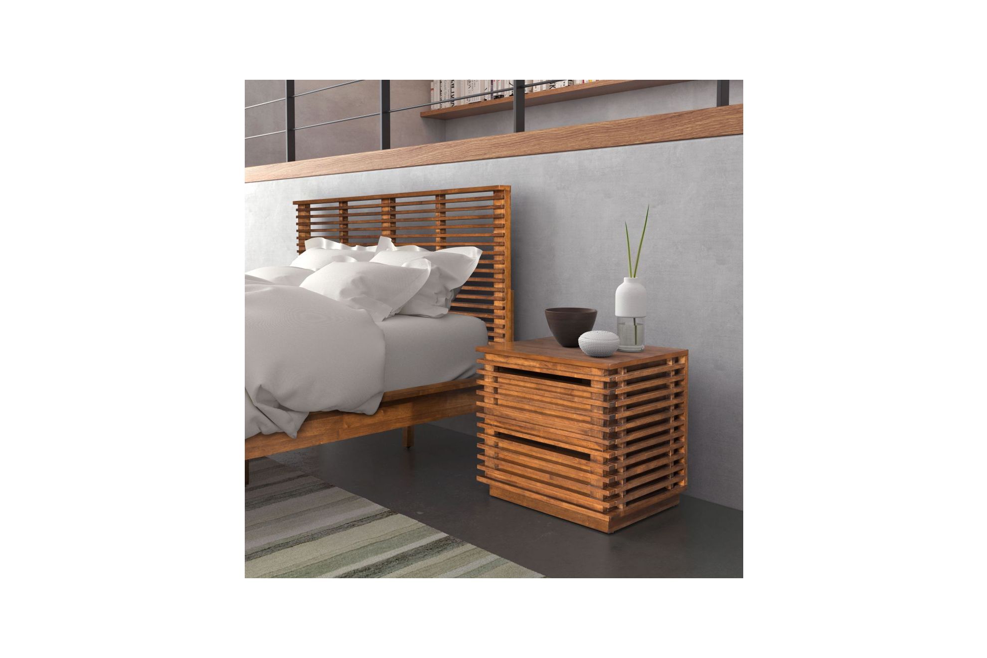 Linea End Table Walnut at Gardner-White