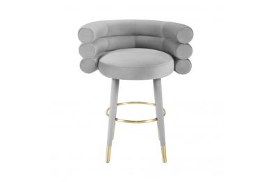 Betty Grey Velvet Counter Stool at Gardner White