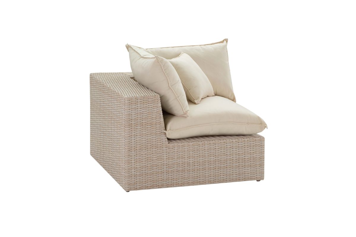 Cali Natural Wicker Outdoor Corner Chair at Gardner-White