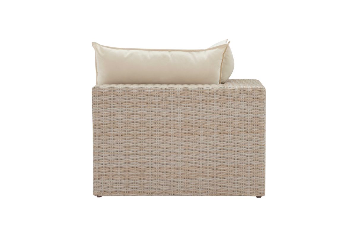 Cali Natural Wicker Outdoor Corner Chair at Gardner-White