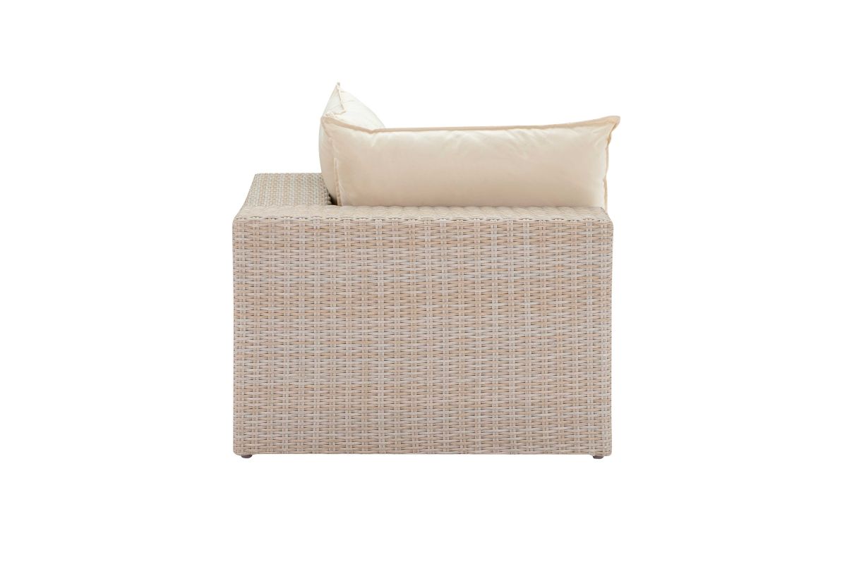 Cali Natural Wicker Outdoor Corner Chair at Gardner-White