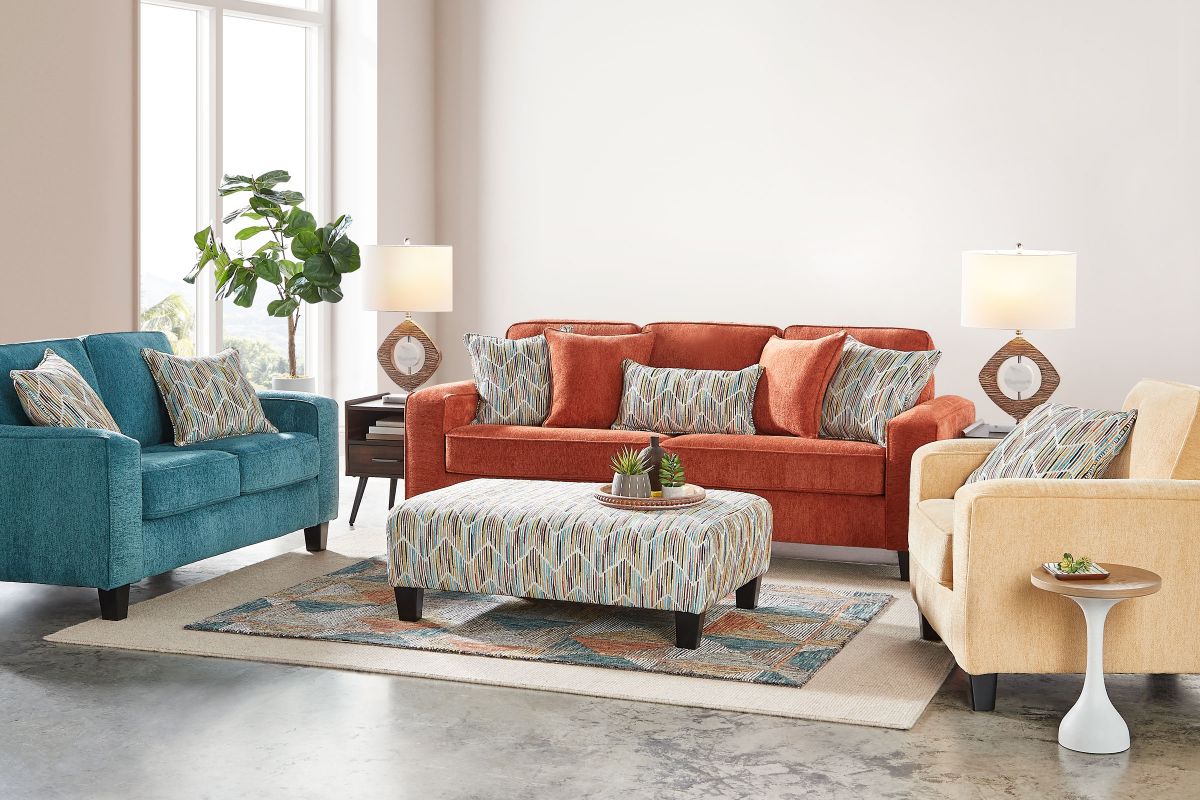 Cora Blue Loveseat at Gardner-White