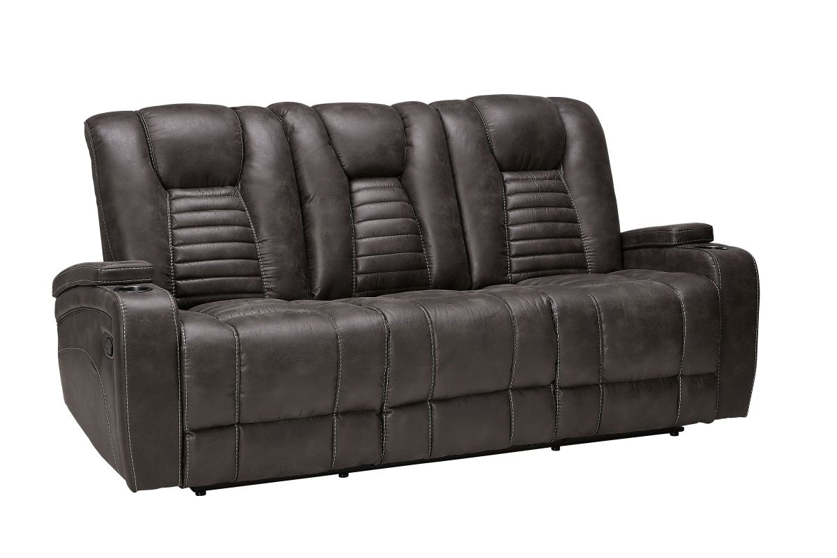 Vance Reclining Sofa with Drop Down Table at Gardner-White