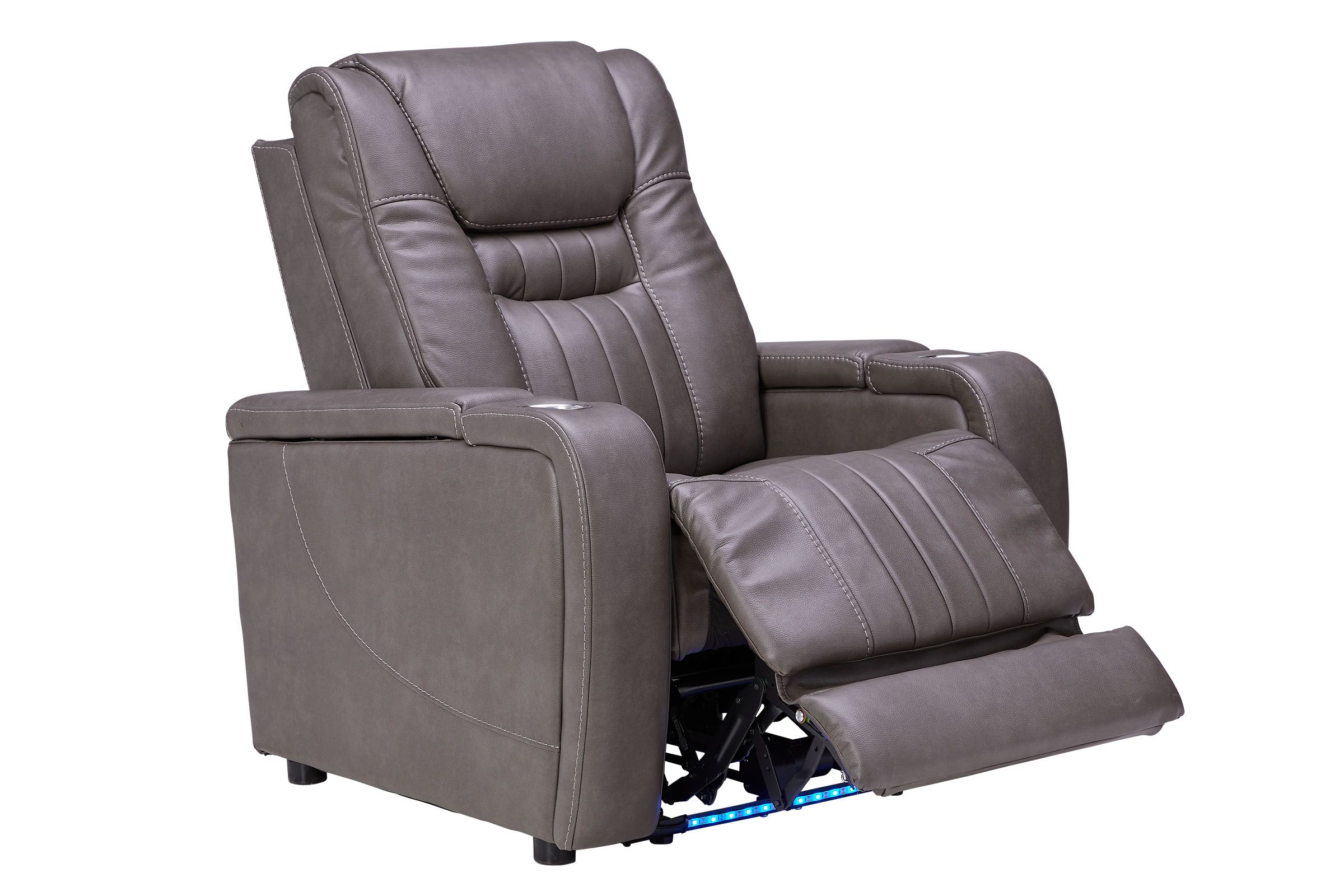 Comet Smoke Dual Power Reclining Theater Chair at Gardner-White
