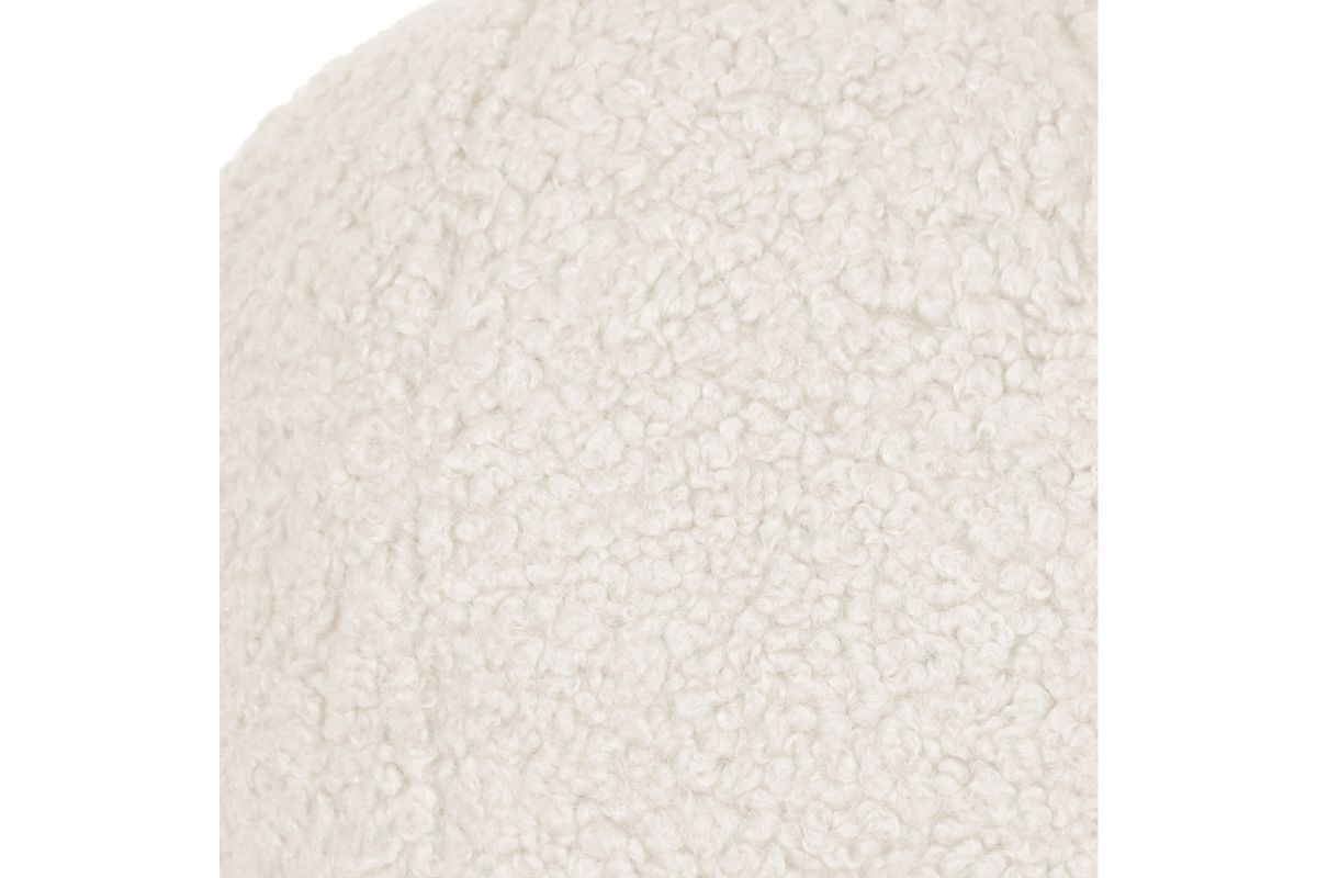 10 Inch Poodle Ball Ivory Toss Pillow at Gardner-White
