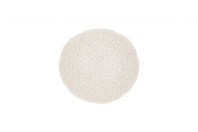 10 Inch Poodle Ball Ivory Toss Pillow at Gardner-White