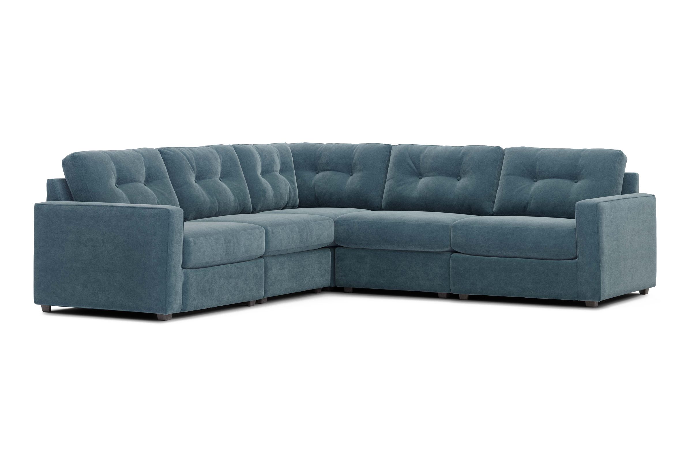 Modular One Sectional Teal (Special Order) 5-Piece
