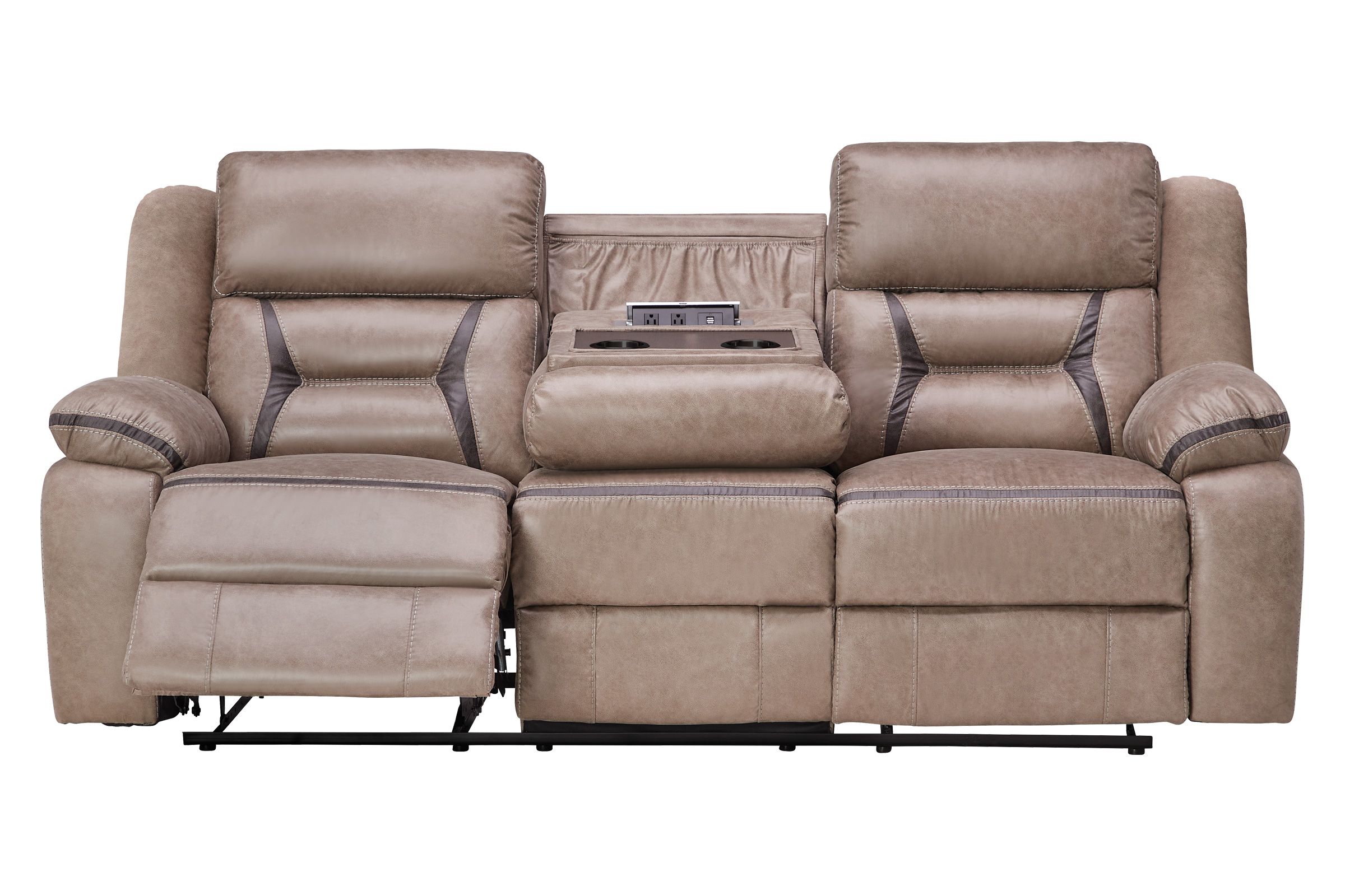 Duke Taupe Reclining Sofa