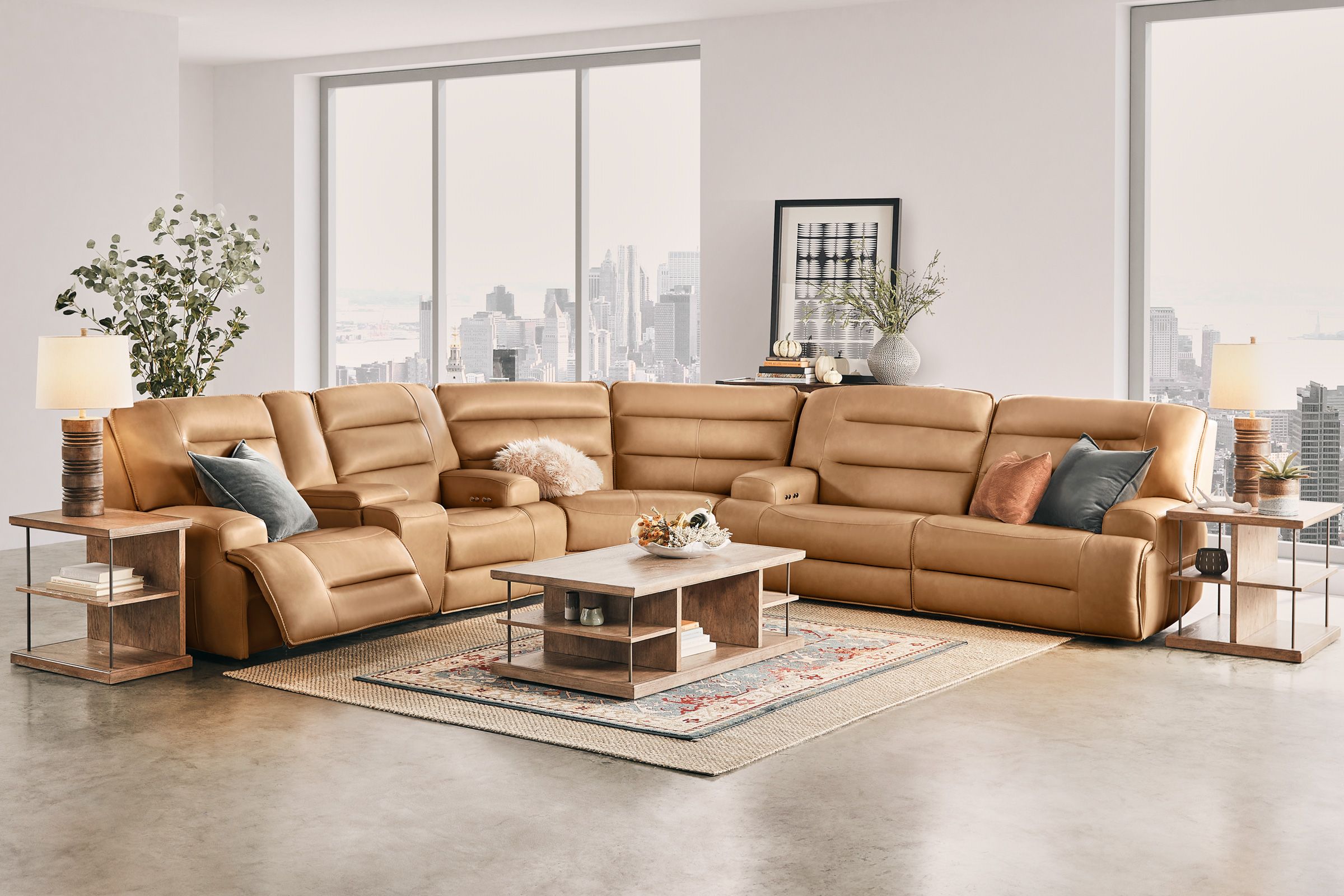 Gardner white leather couches store