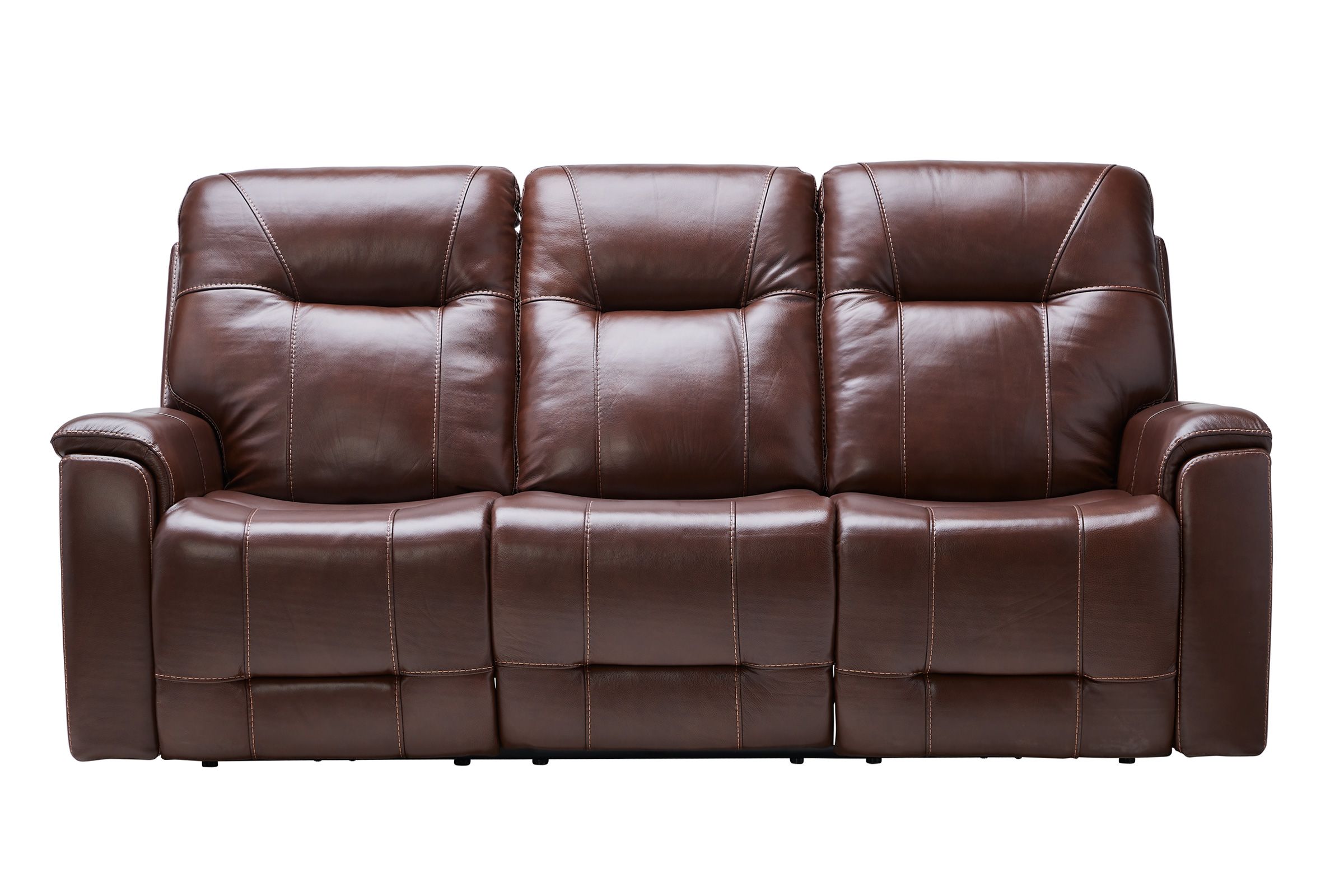 Roman Coffee Triple Power Reclining Leather Sofa