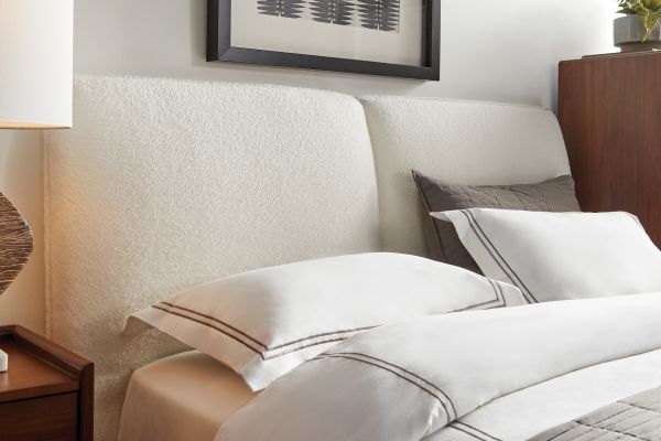 Remi White Queen Upholstered Bed at Gardner-White