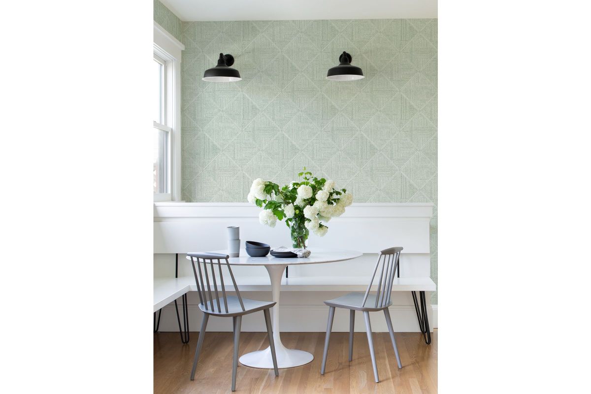 Cade Green Geometric Wallpaper at Gardner White