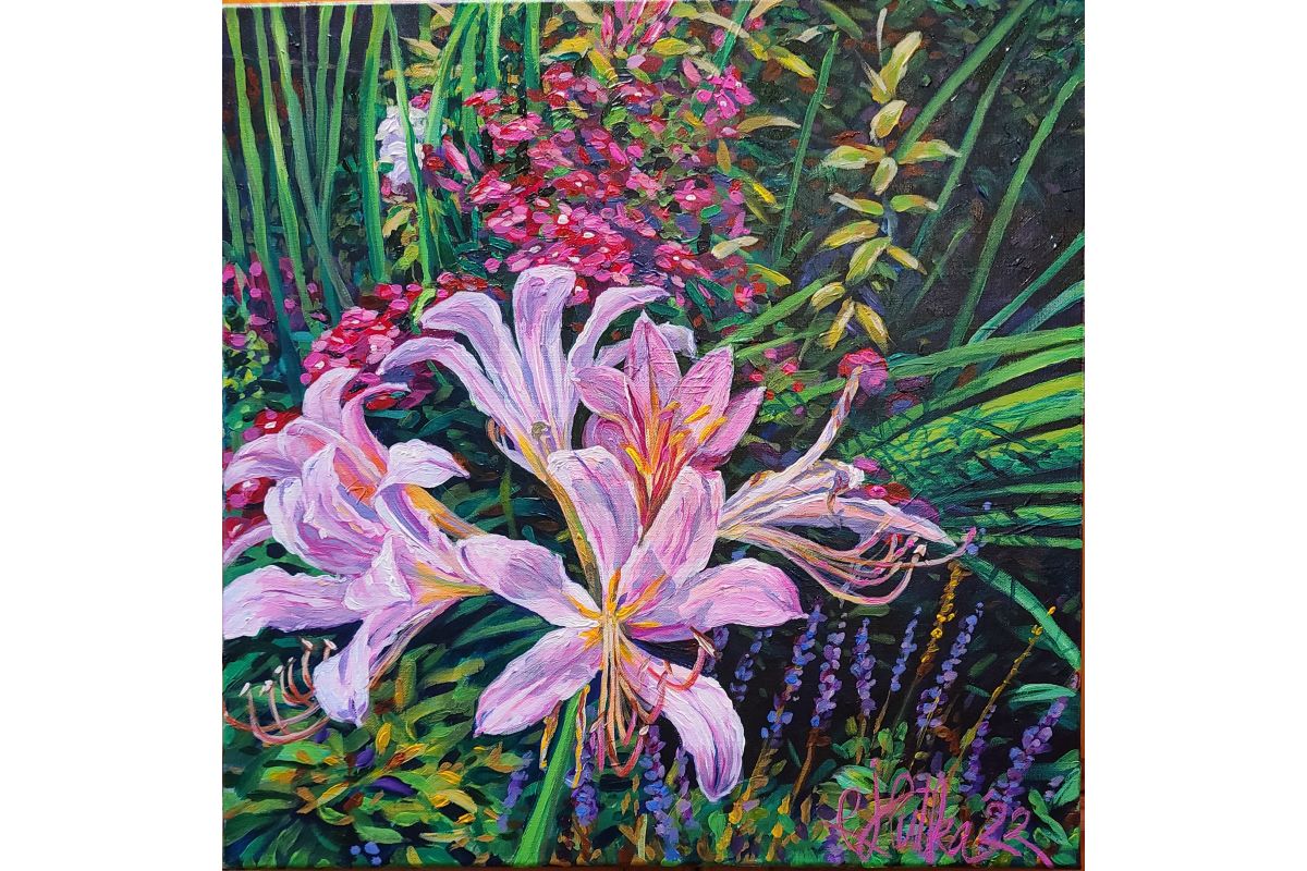 Resurrection Lily, Phlox, and Salvia" by Robert J. Putka at GW Home