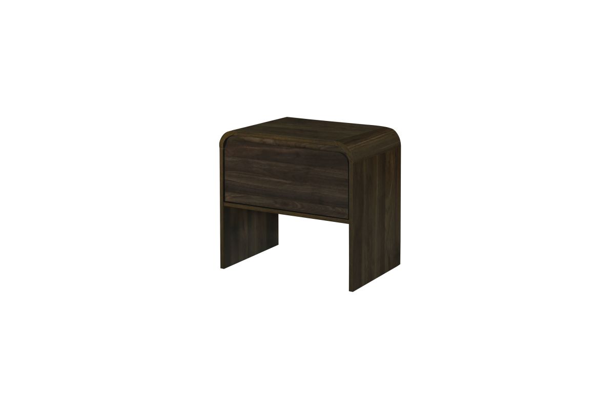 Mara 2 Piece One Drawer End Table / Bedside Table - Walnut