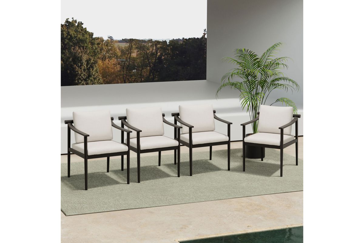 Moana Outdoor Dining Chairs (Set of 4) - Ivory at Gardner White