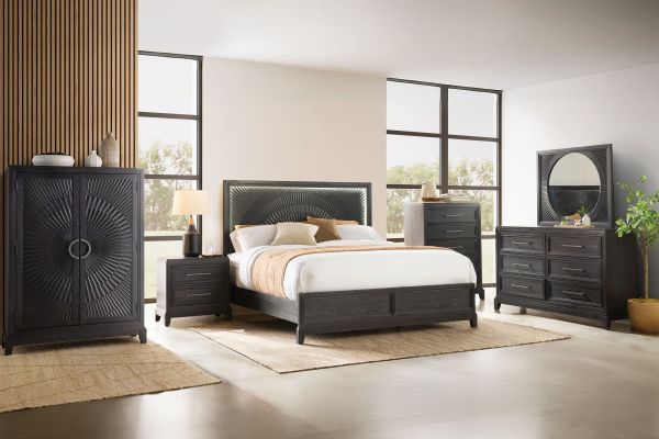 Meredith Black 5-Piece Queen Bedroom Set at Gardner White