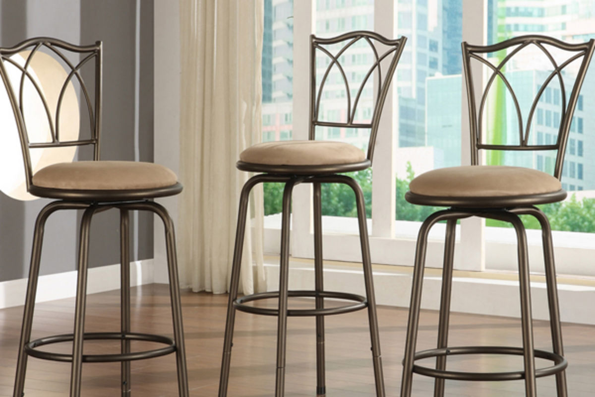 Zephyr Adjustable Height Diamond Back Bar Stool at Gardner-White