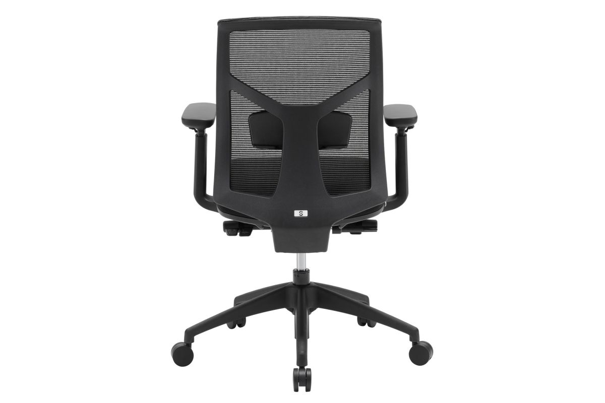 OfficeSource Starlight Mid Back Luxe Task Chair with Black Frame and ...