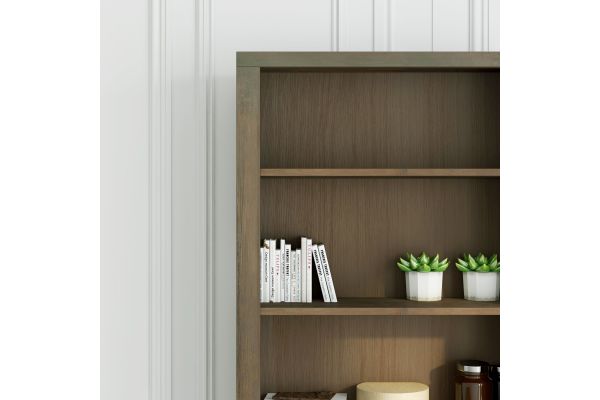 Joshua Creek 84 inch 6-shelf Bookcase - Barnwood at Gardner White