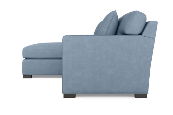 Harmonie Blue 2-Piece Sectional with Left Arm Facing Chaise