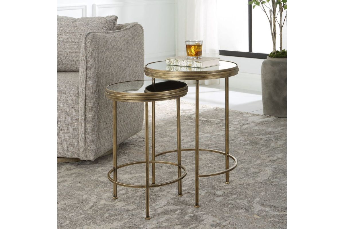 Uttermost W23011 - Gold Nesting Table, Set Of 2 at Gardner White