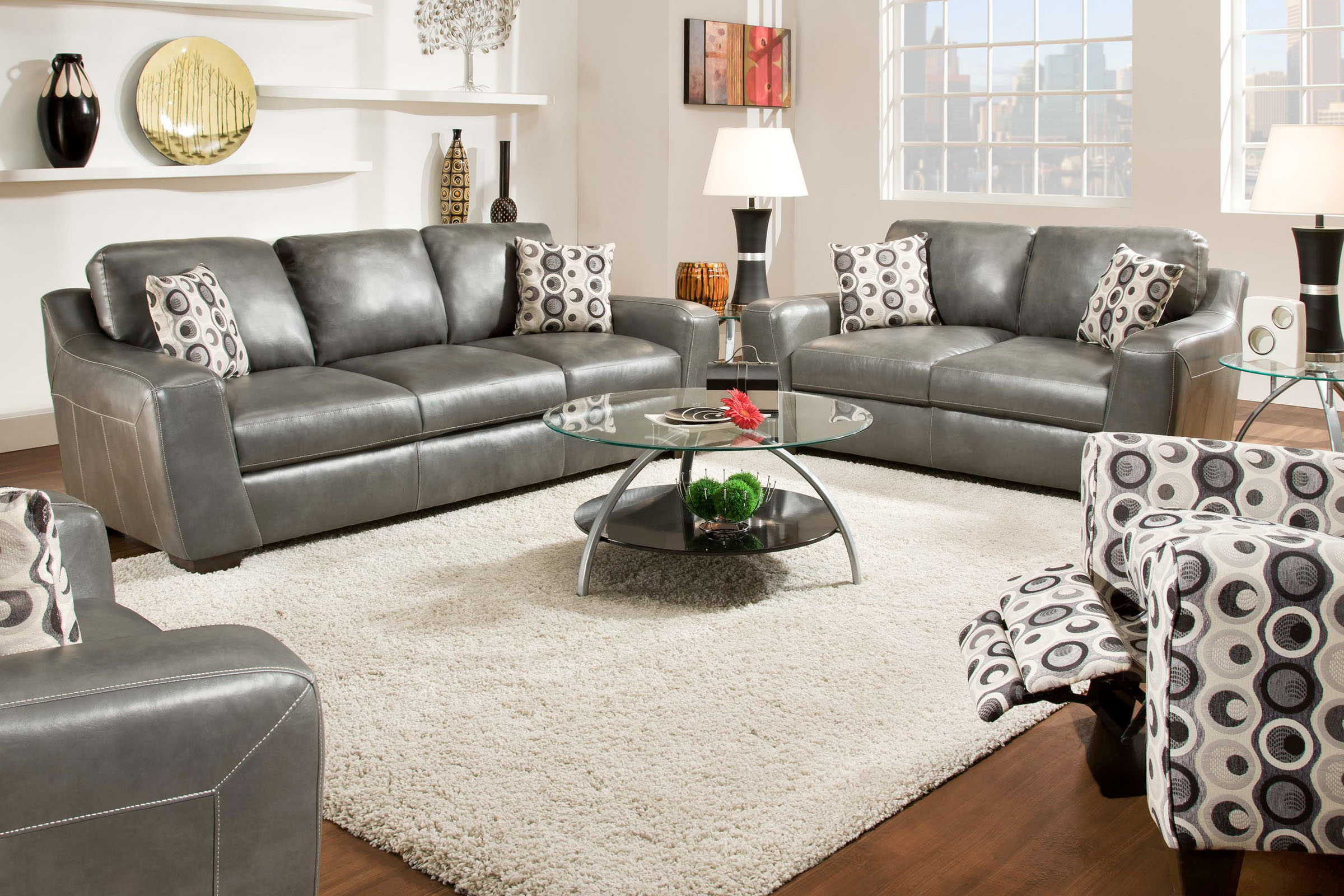 Quartz Leather Chair at Gardner-White