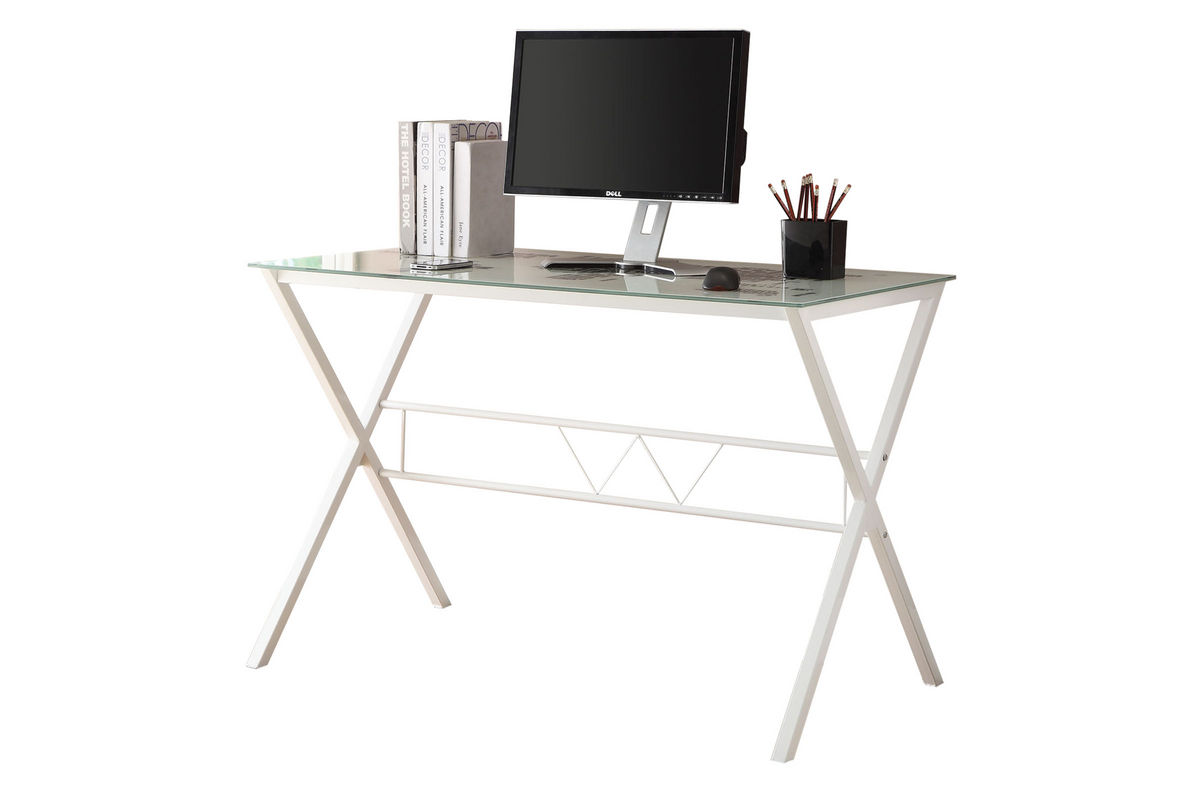 Contemporary White Desk 800405 at Gardner-White