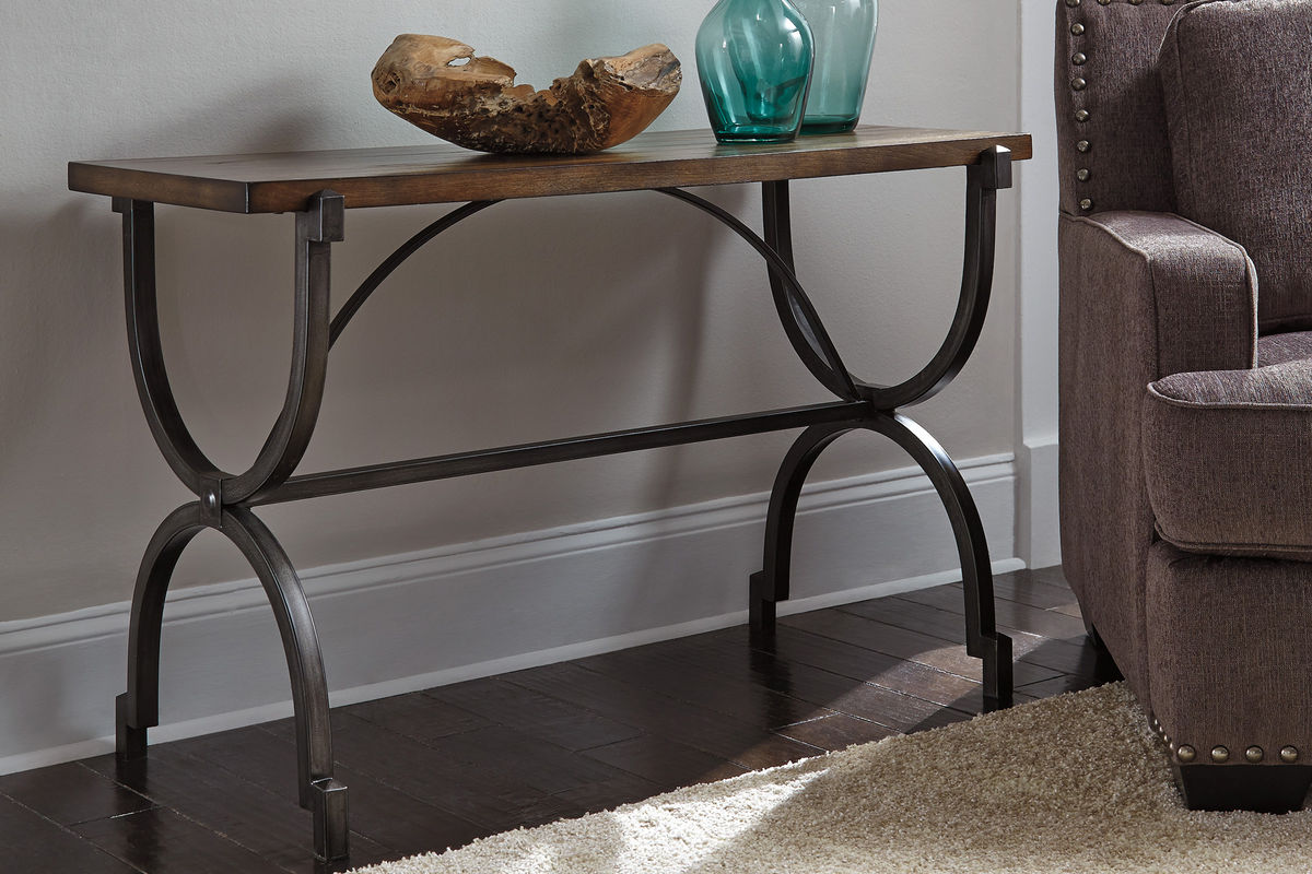 Rustic Brown Sofa Table at Gardner-White