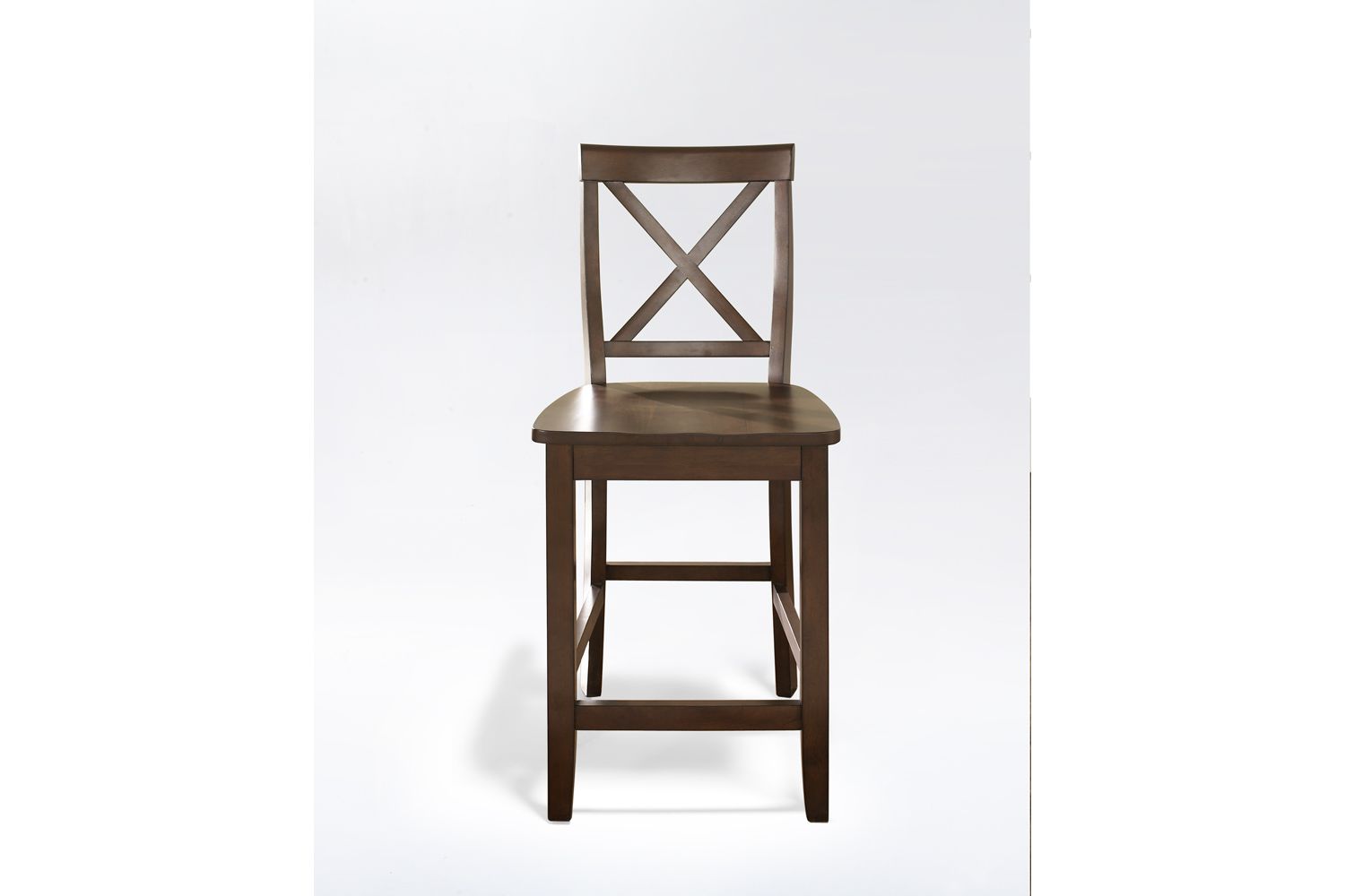 X-Back Bar Stool in Vintage Mahogany, Set of Two at Gardner-White