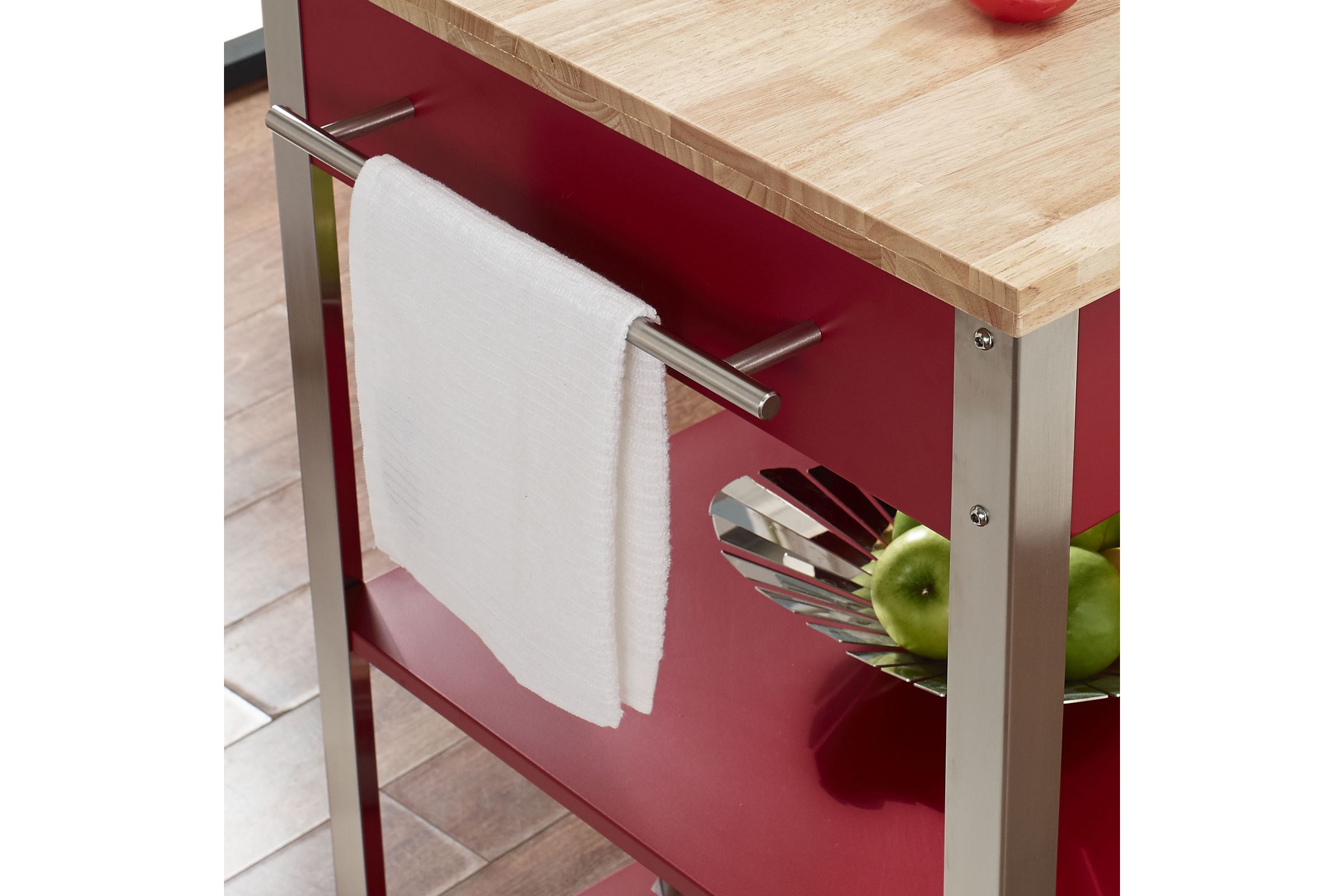 Culinary Prep Kitchen Cart in Red at Gardner-White
