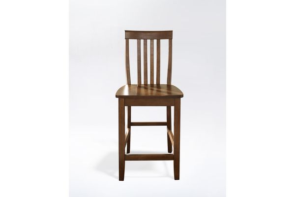 School House Bar Stool in Classic Cherry with 24 Inch Seat Height Set ...
