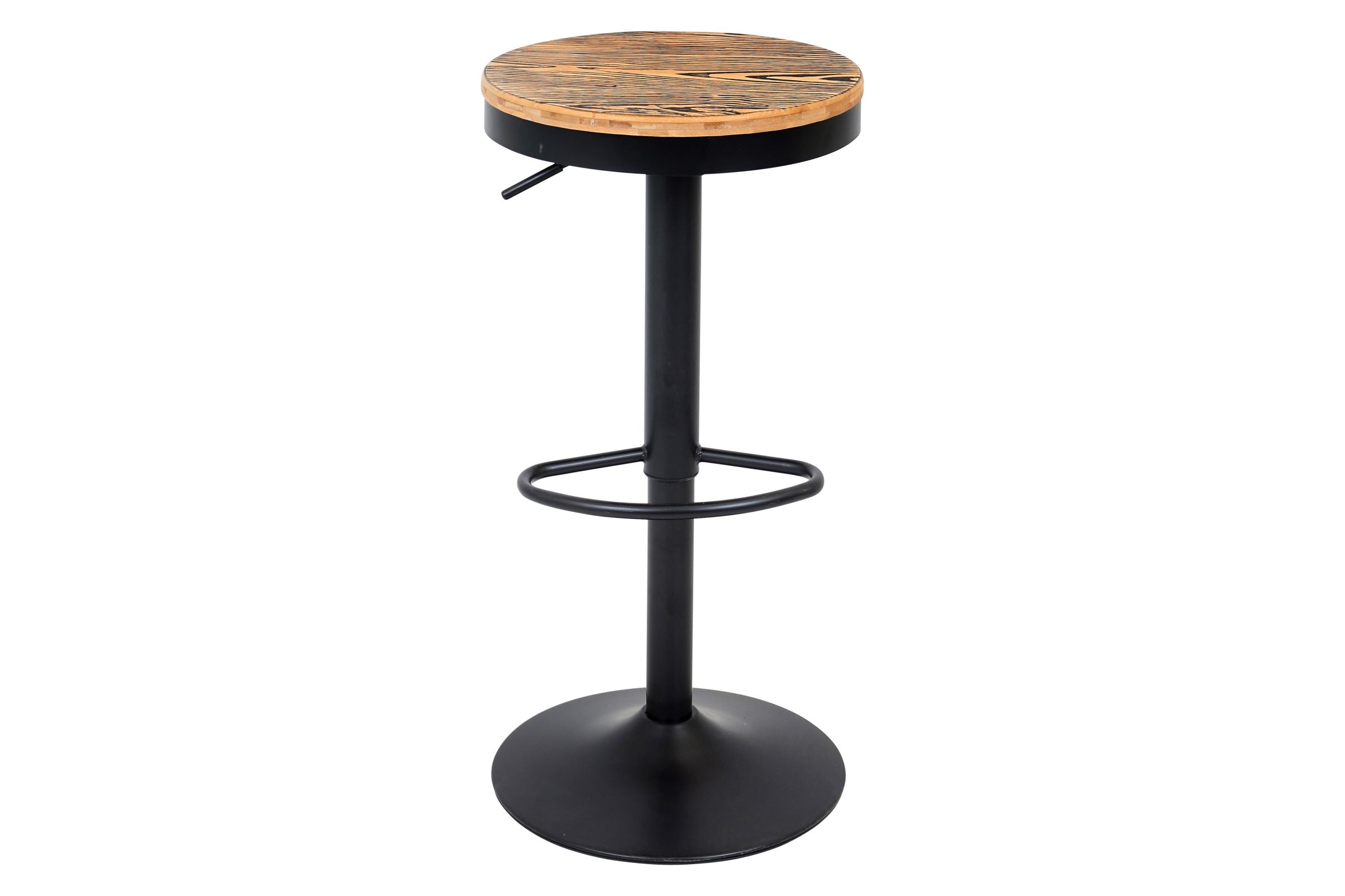 Dakota Height Adjustable Barstool with Swivel in Black by LumiSource
