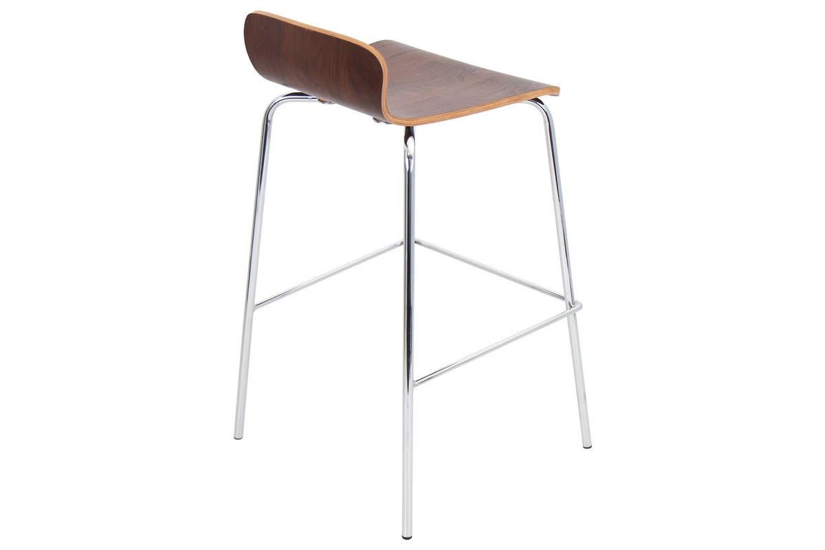 Woodstacker Stackable Barstool in Walnut - Set Of 2 by LumiSource