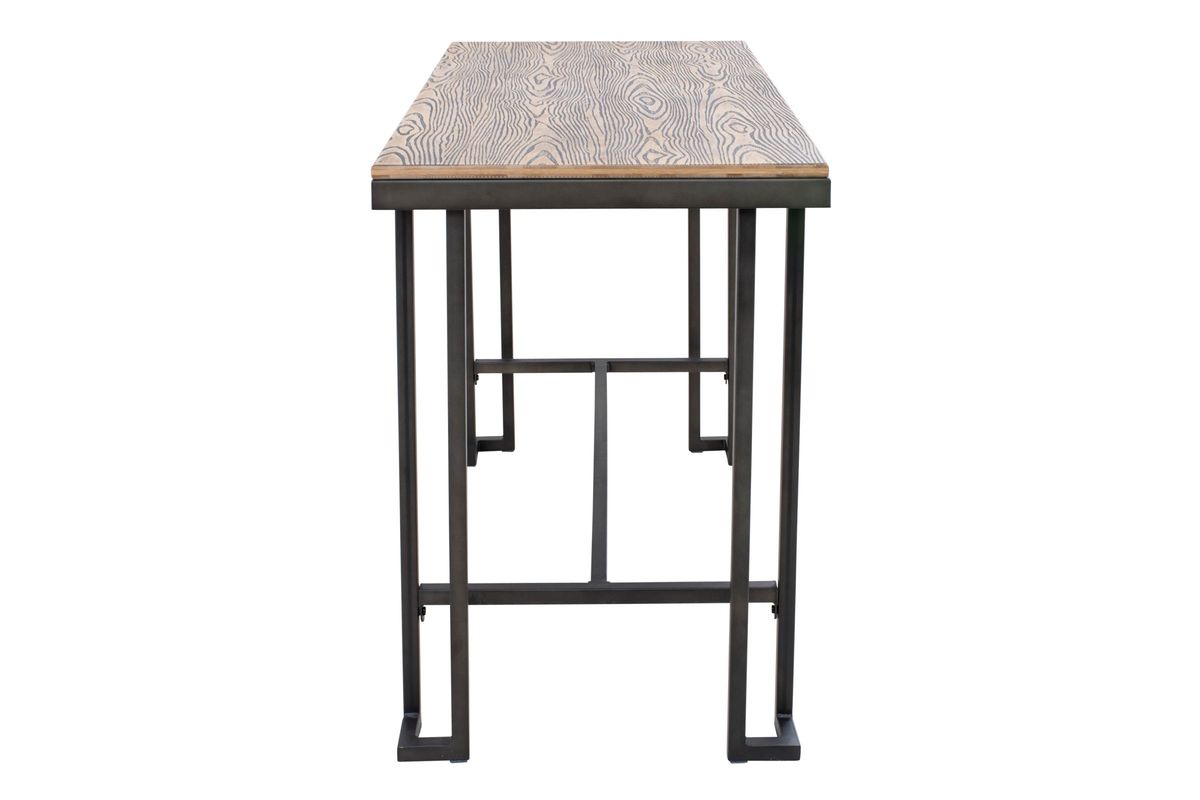 Roman Industrial Counter Table with Wooden Top and Antique Frame by ...