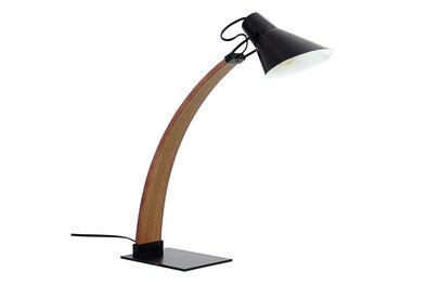 Noah Table Lamp in Walnut & Black by LumiSource at Gardner-White