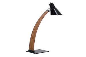 Noah Table Lamp in Walnut & Black by LumiSource at Gardner-White