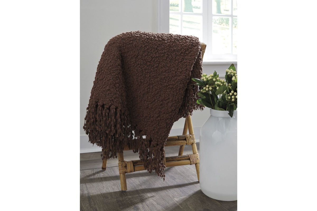 Araminta Throw in Brown by Ashley at Gardner-White