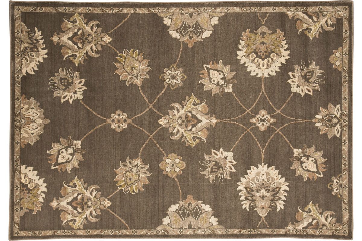 Adelina Large Rug in Taupe by Ashley at Gardner-White