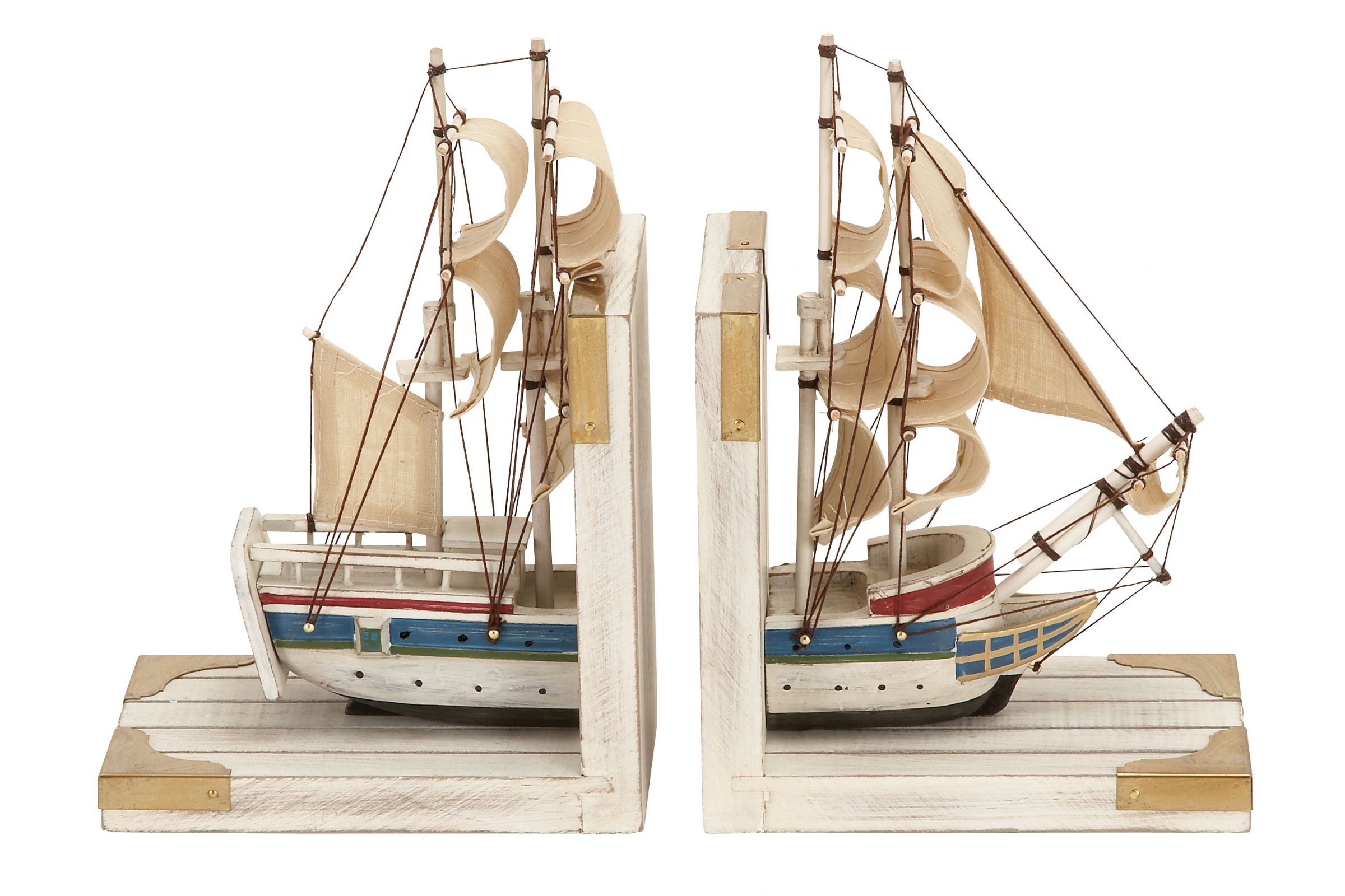 Nautical Vintage Model Sailing Ship Bookends at Gardner-White