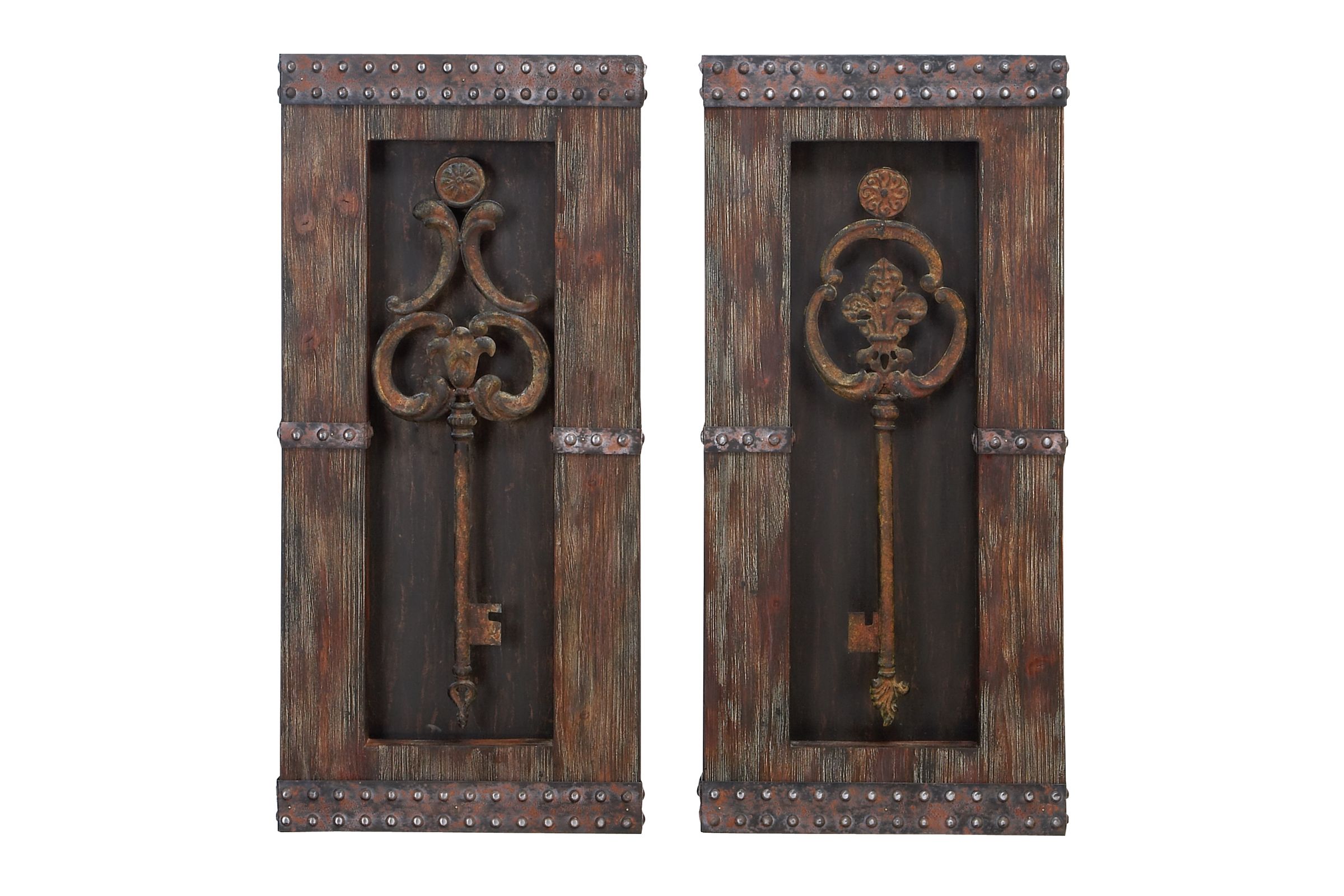 Rustic Vintage Key Wall Panel (Set of 2) at Gardner-White