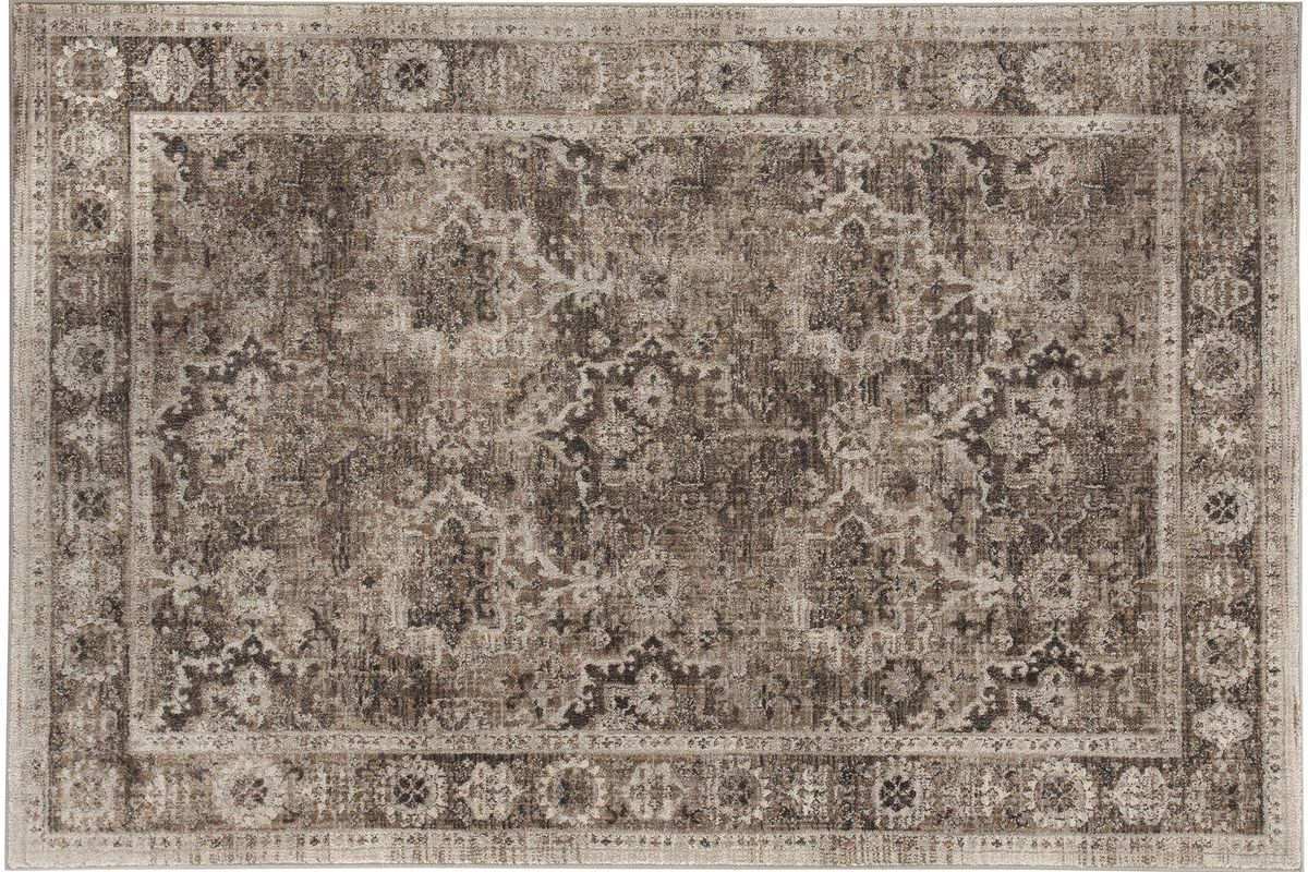 Geovanni Medium Rug in Stone/Taupe by Ashley at Gardner-White