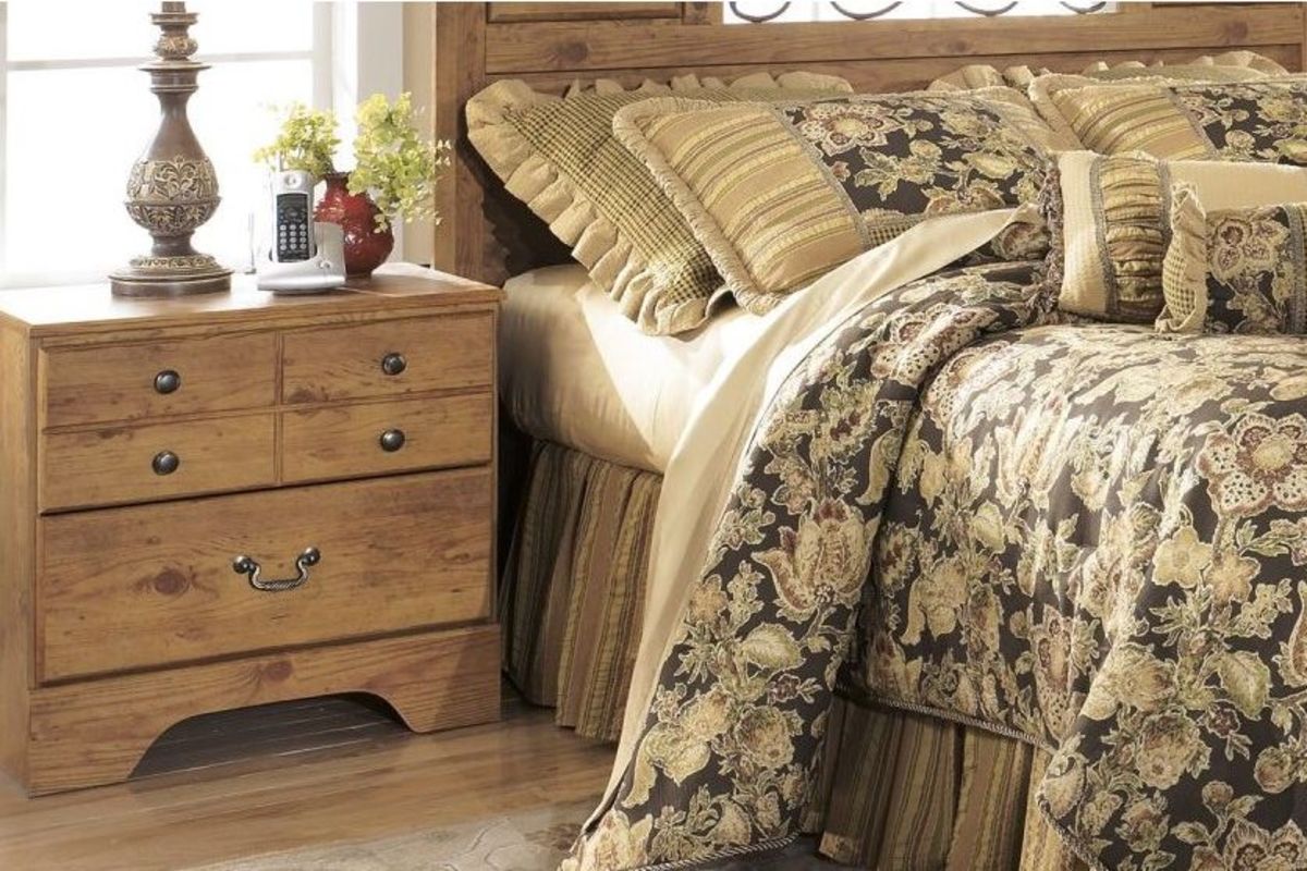 Bittersweet Two Drawer Night Stand in Light Brown by Ashley