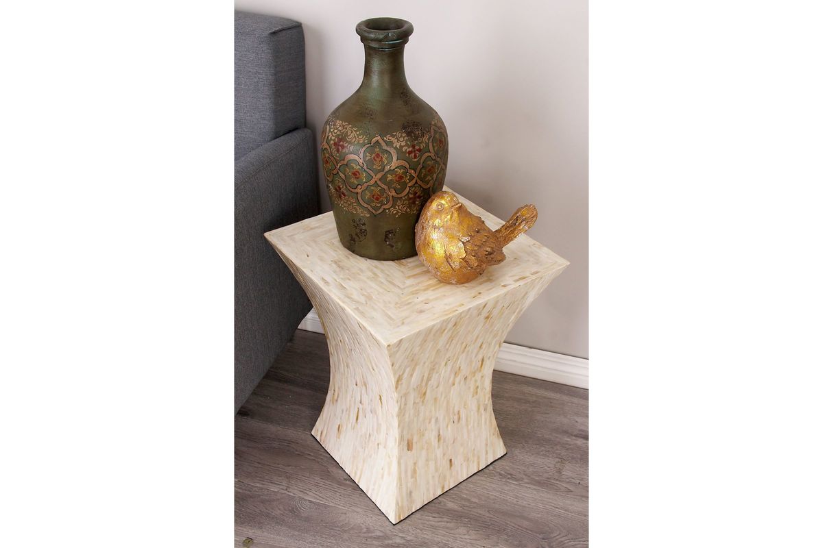 Coastal Living Shell Accent Table in Beige at Gardner White
