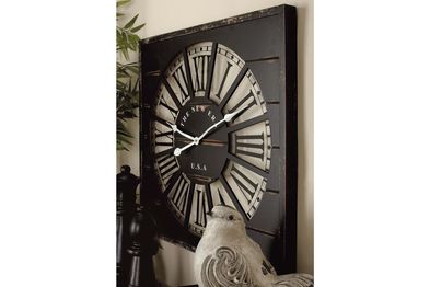 Vintage Reflections Distressed Slat Style Wall Clock at Gardner-White