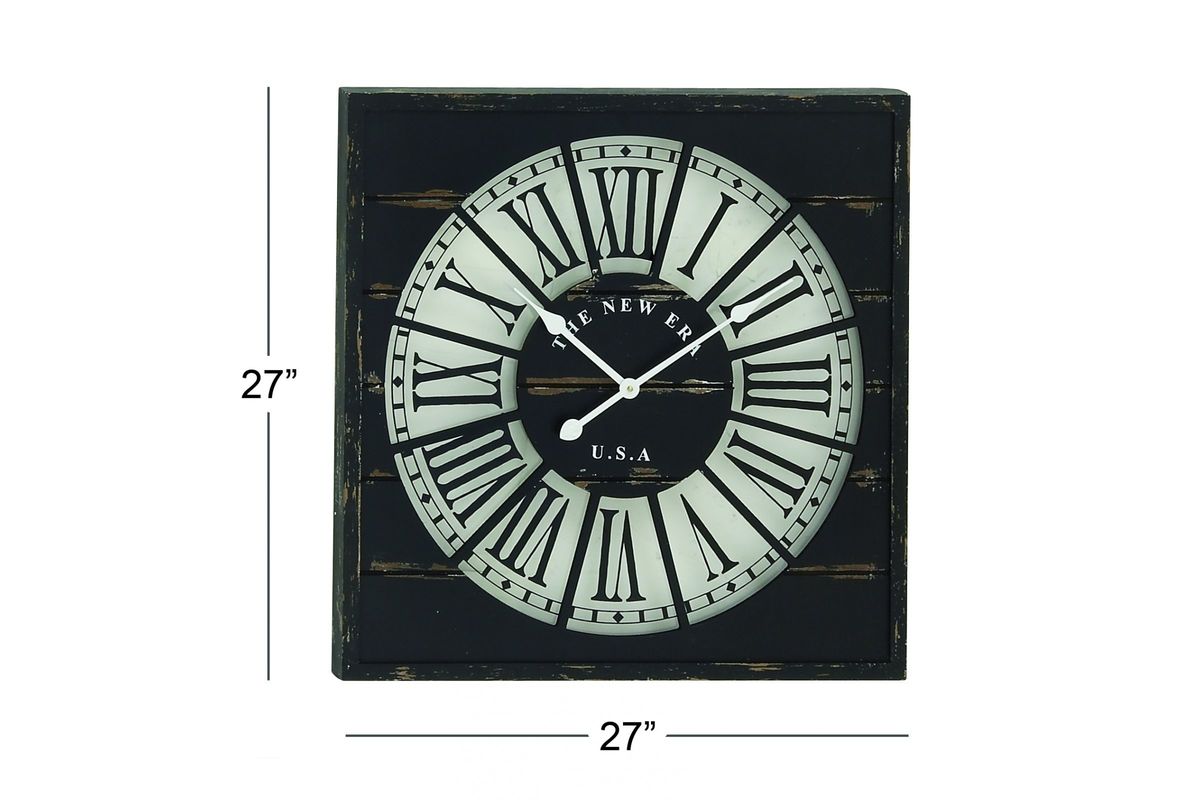 Vintage Reflections Distressed Slat Style Wall Clock at Gardner-White
