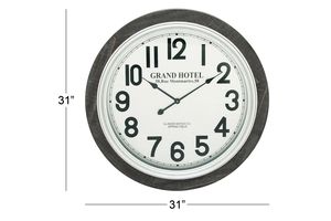 Rustic Reflections 31" Analog Wall Clock at Gardner-White