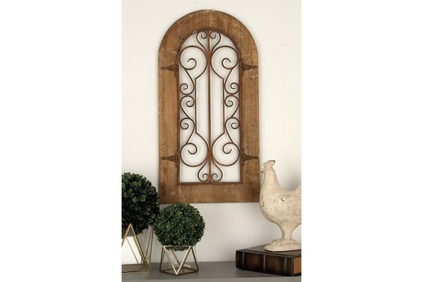 Rustic Arched Window Wall Panel at Gardner-White
